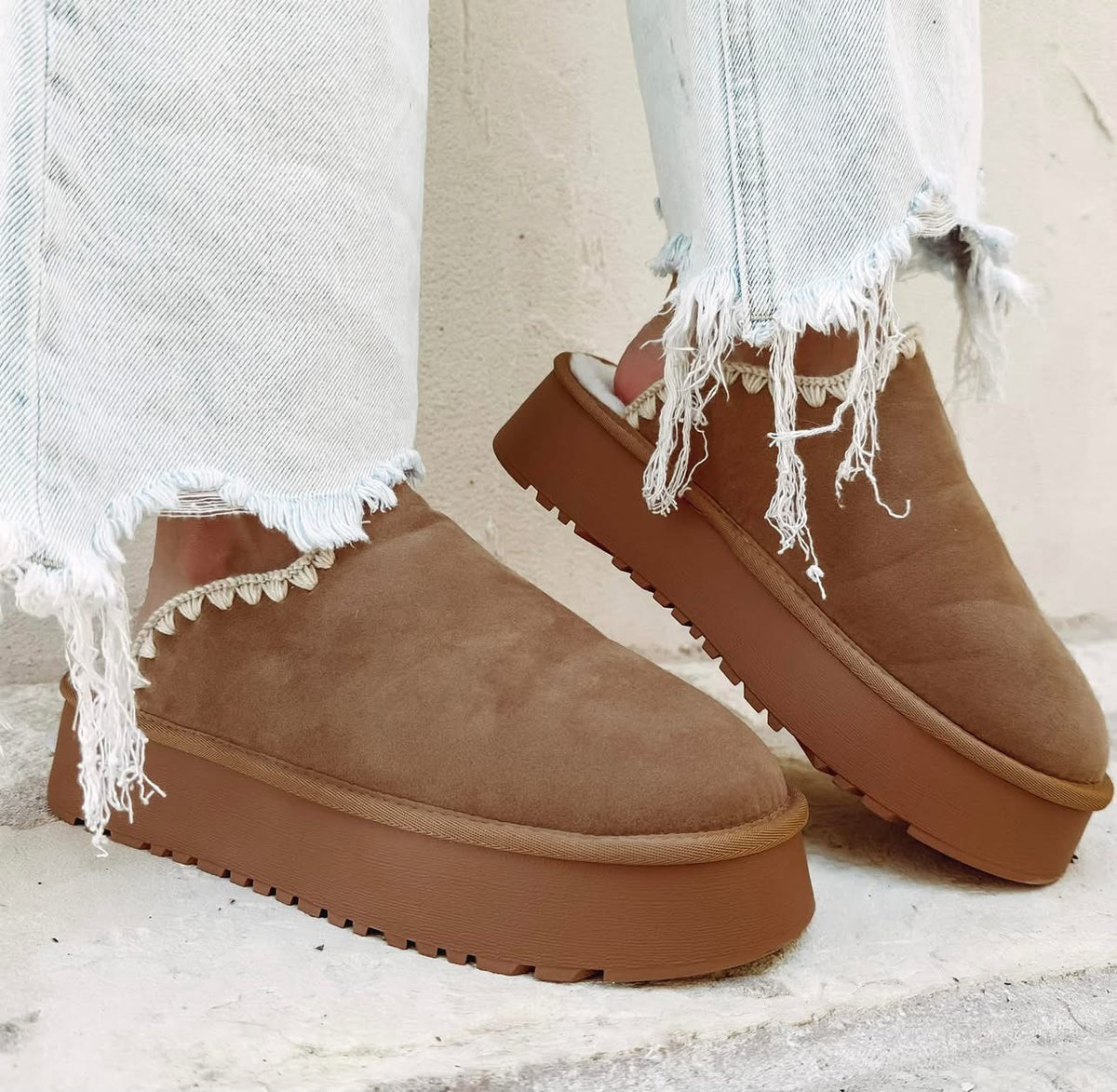 Biscotti Crochet Edge Slippers – CK Squared Boutique